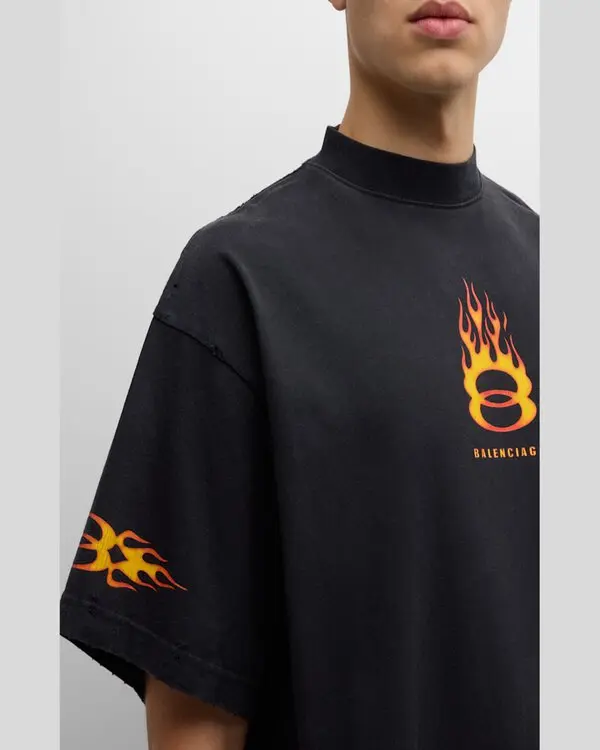 Balenciaga ブラック Burning Unity 長袖Tシャツ Burning Unity T-Shirt - Balenciaga